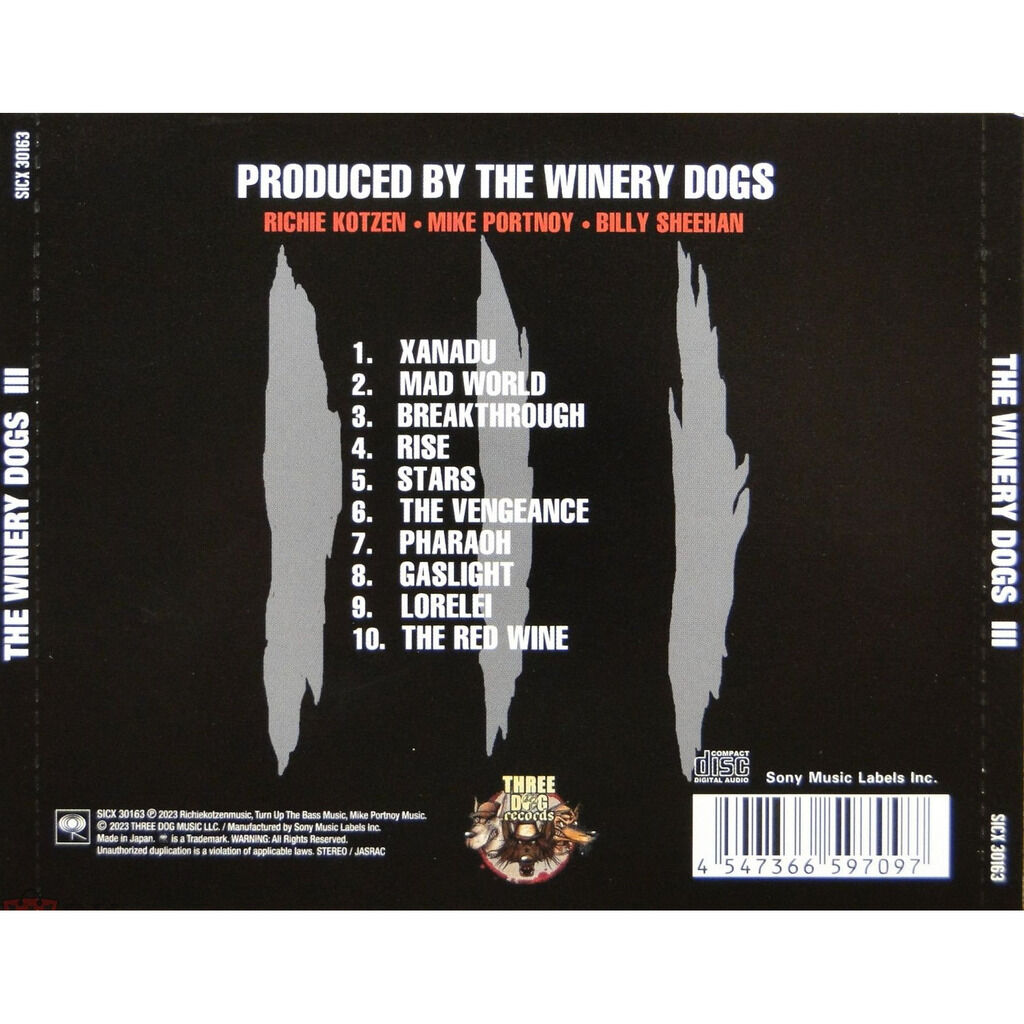 Iii by The Winery Dogs, CD with kamchatka - Ref:125377269