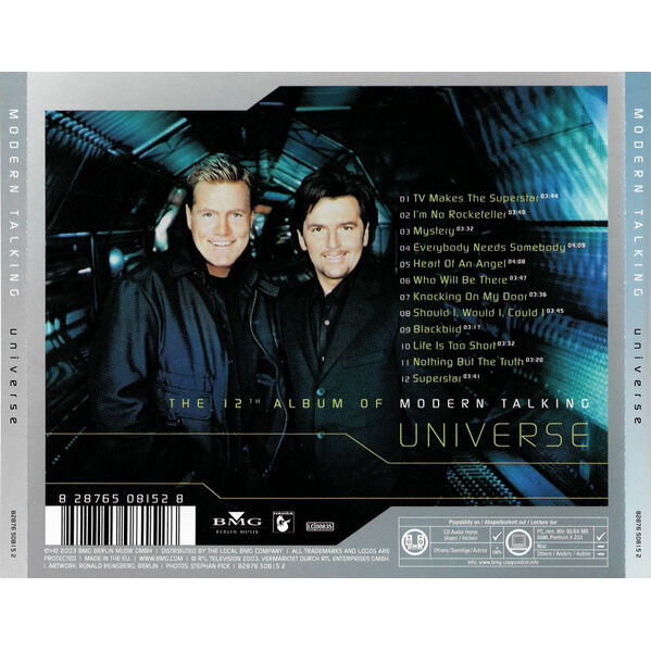 Universe - the 12th album de Modern Talking, CD chez kamchatka - Ref ...