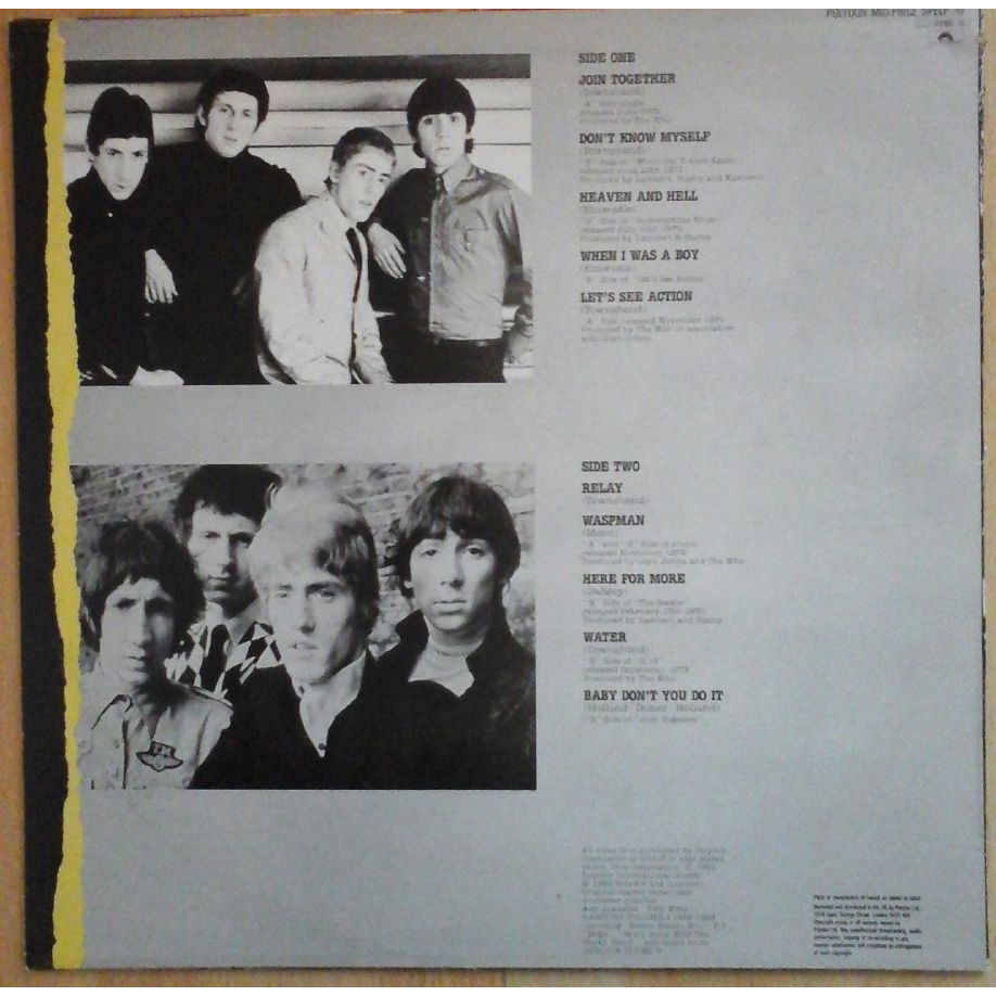 Rarities, volume 2 de The Who, 33T chez dom53 - Ref:125499922