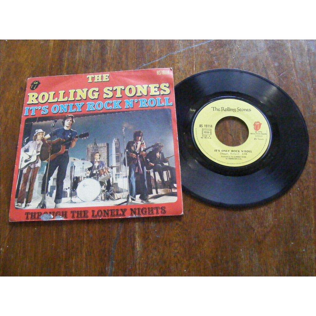 It's only rock n roll / through the lonely nights de The Rolling Stones, SP chez valou02 - Ref ...