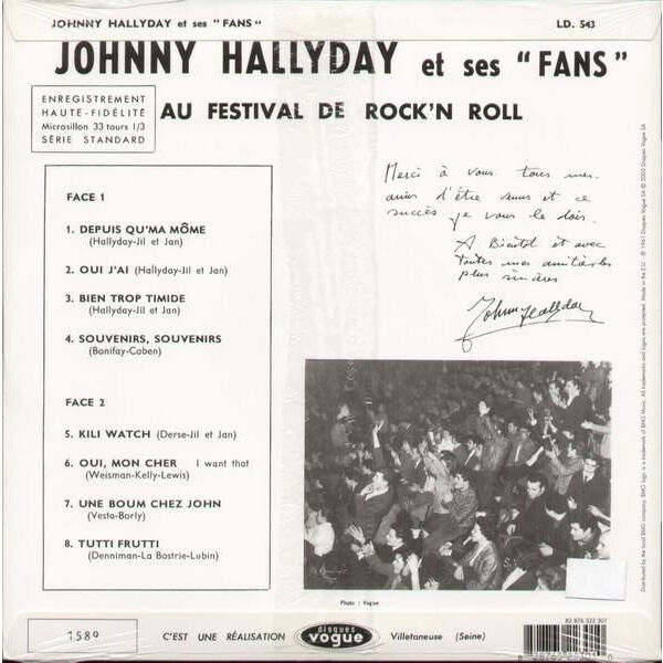 Johnny hallyday et ses fans au festival de rock'n roll de Johnny ...