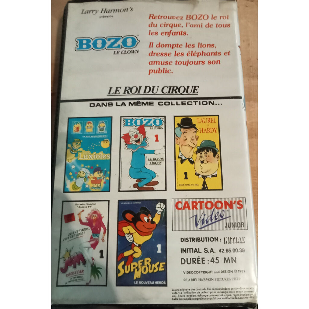 Bozo le clown 3 de Larry Harmon Pictures, VHS chez tommy27 - Ref:125585799