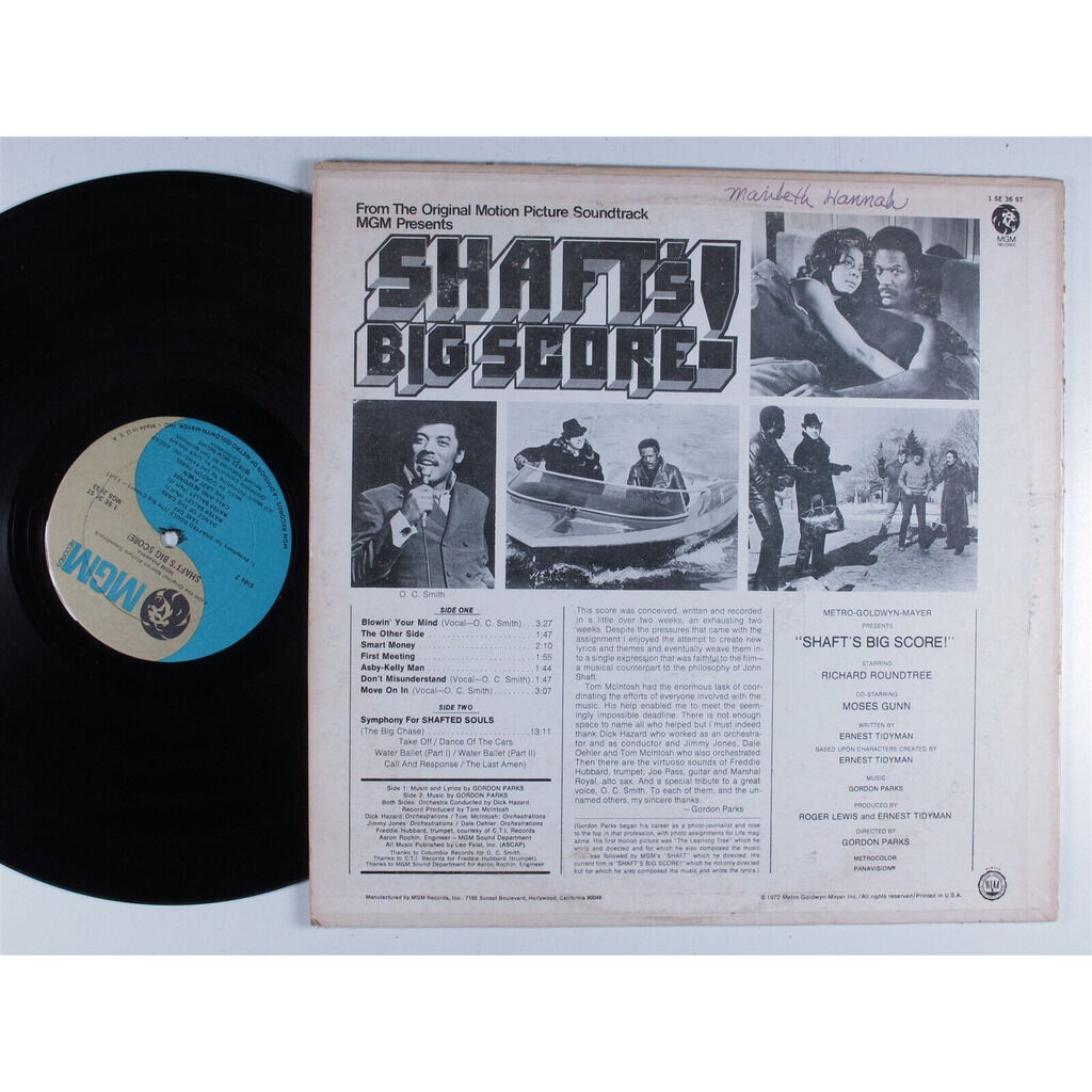 Shaft's big score! (original motion picture soundtrack) de Gordon Parks Oc Smith Freddie Hubbard ...