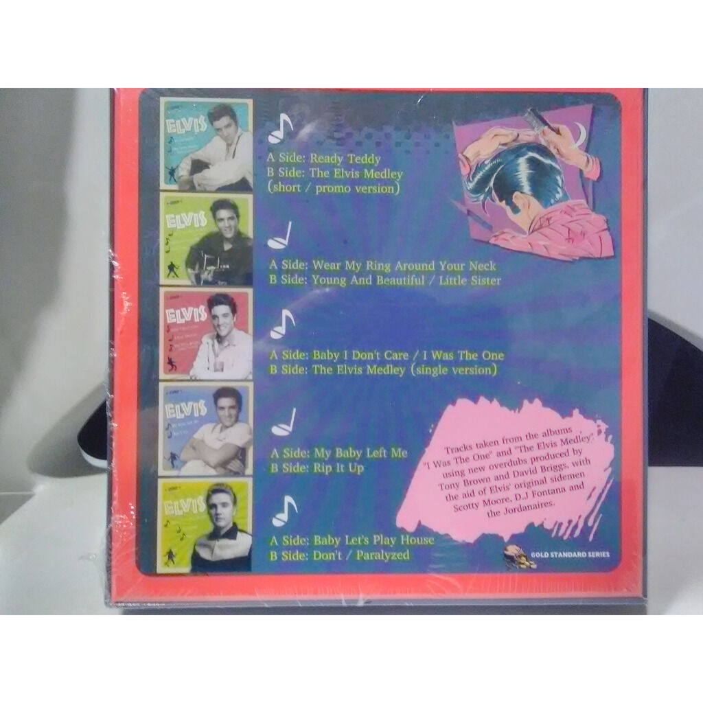 001 box set 5 blue vinyl 45 with 10 remix de Elvis Presley, 45T x 5 ...