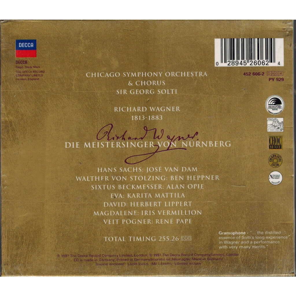 Die meistersinger von nürnberg / josé van dam, ben heppner, karita ...