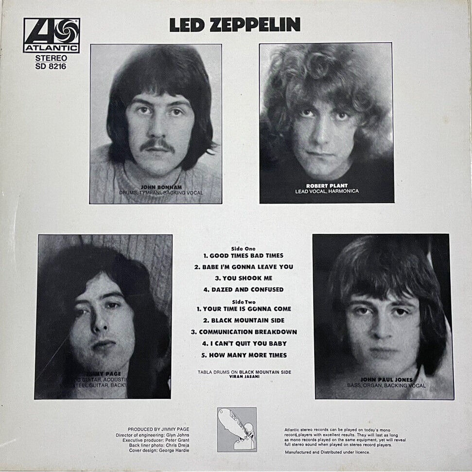 Led zeppelin 1 (singapore 1969 original w/label promo 9-trk lp test ...
