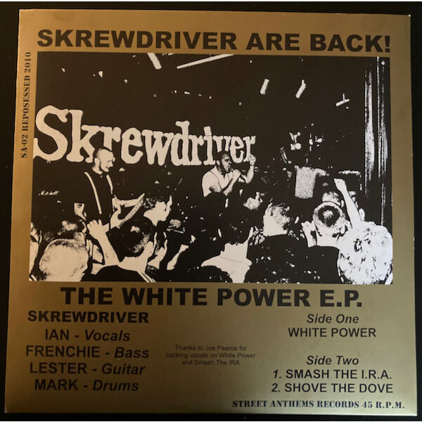 White power by Skrewdriver, EP with skruvmejsel - Ref:126225209