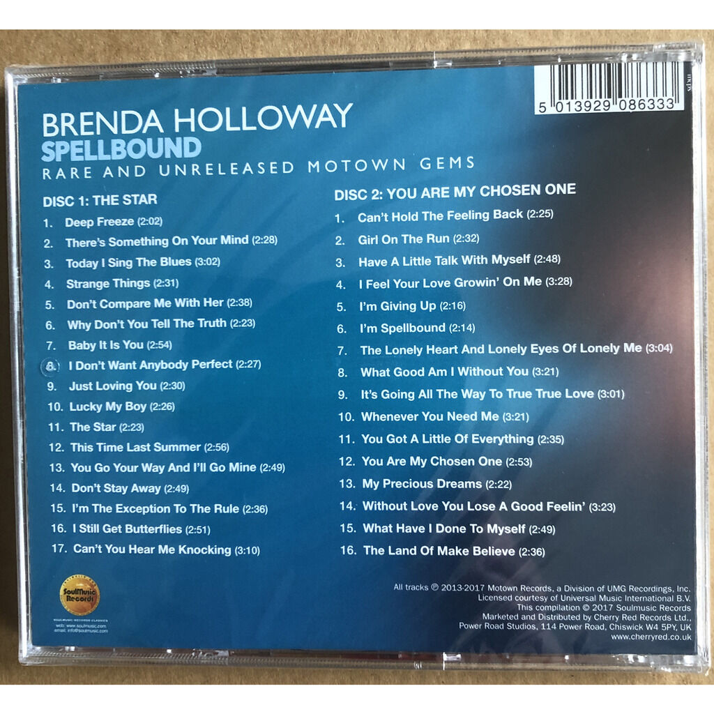 Spellbound (rare and unreleased motown gems) de Brenda Holloway, CD x 2 ...