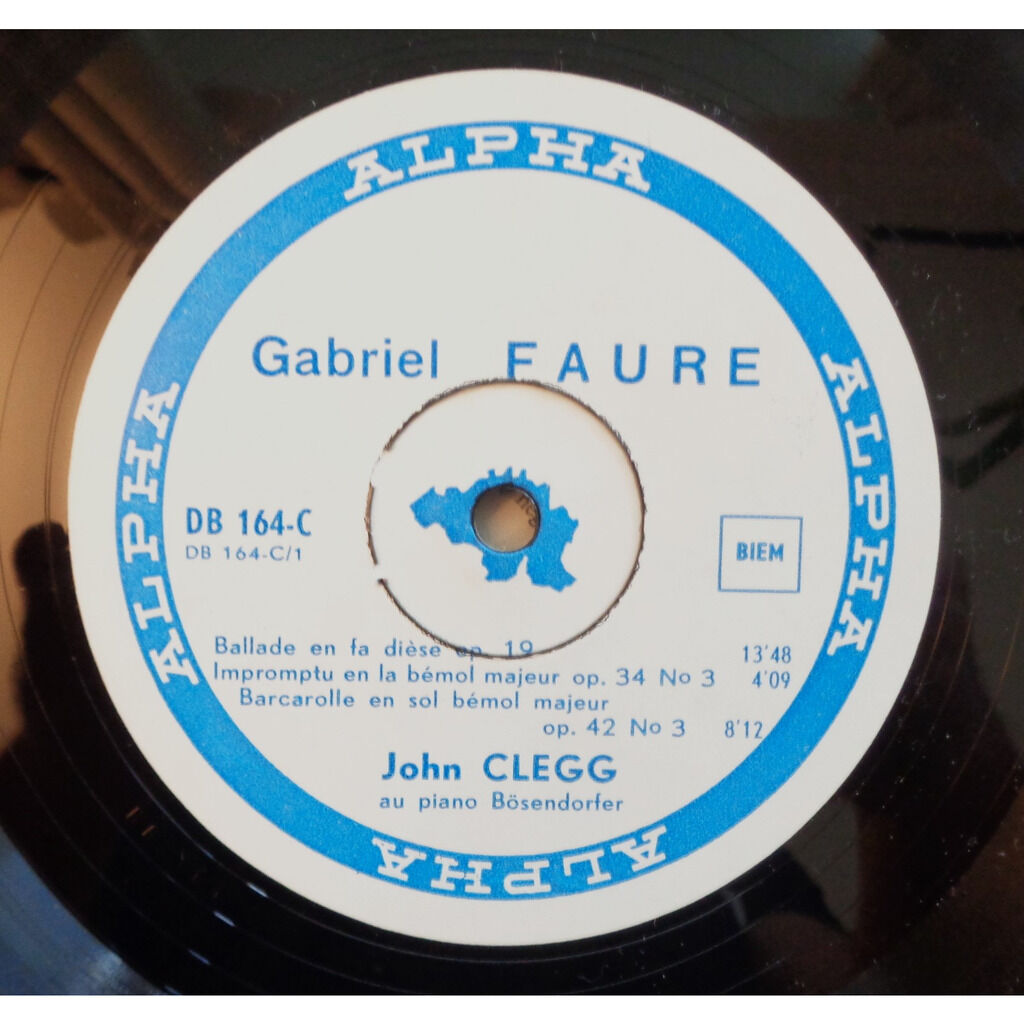 Gabriel faure piano recital by John Clegg, LP with soulableta - Ref ...