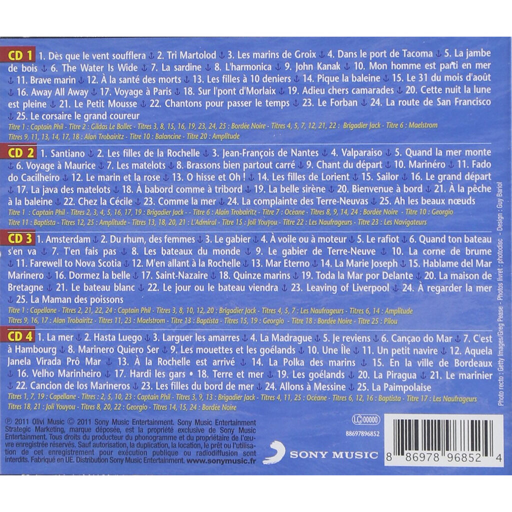 Les 100 plus belles chansons de mer et de marins de Les 100 Plus Belles ...