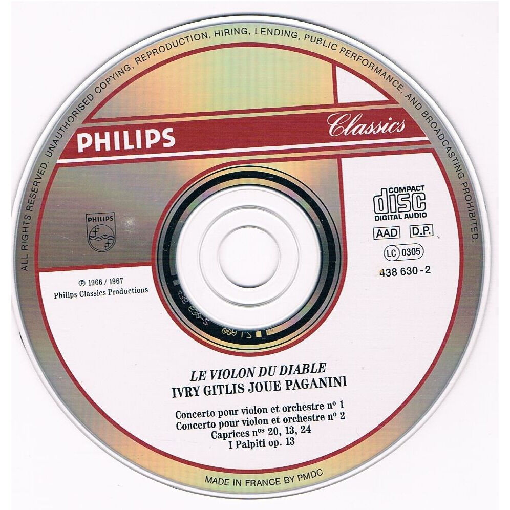 Ivry gitlis joue paganini, le violon du diable de Ivry Gitlis Joue Paganini, CD chez jms33t ...