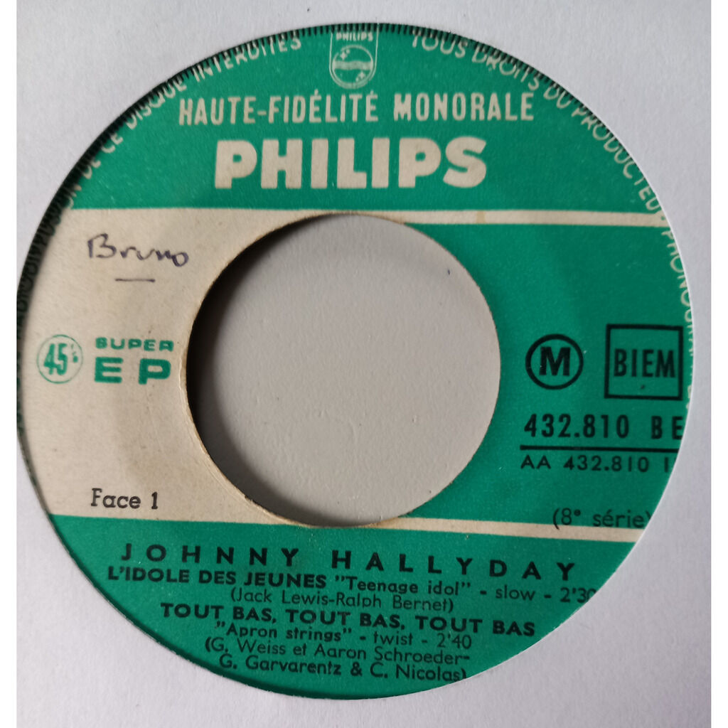 L idole des jeunes de Johnny Hallyday, EP chez tommy27 - Ref:126803346