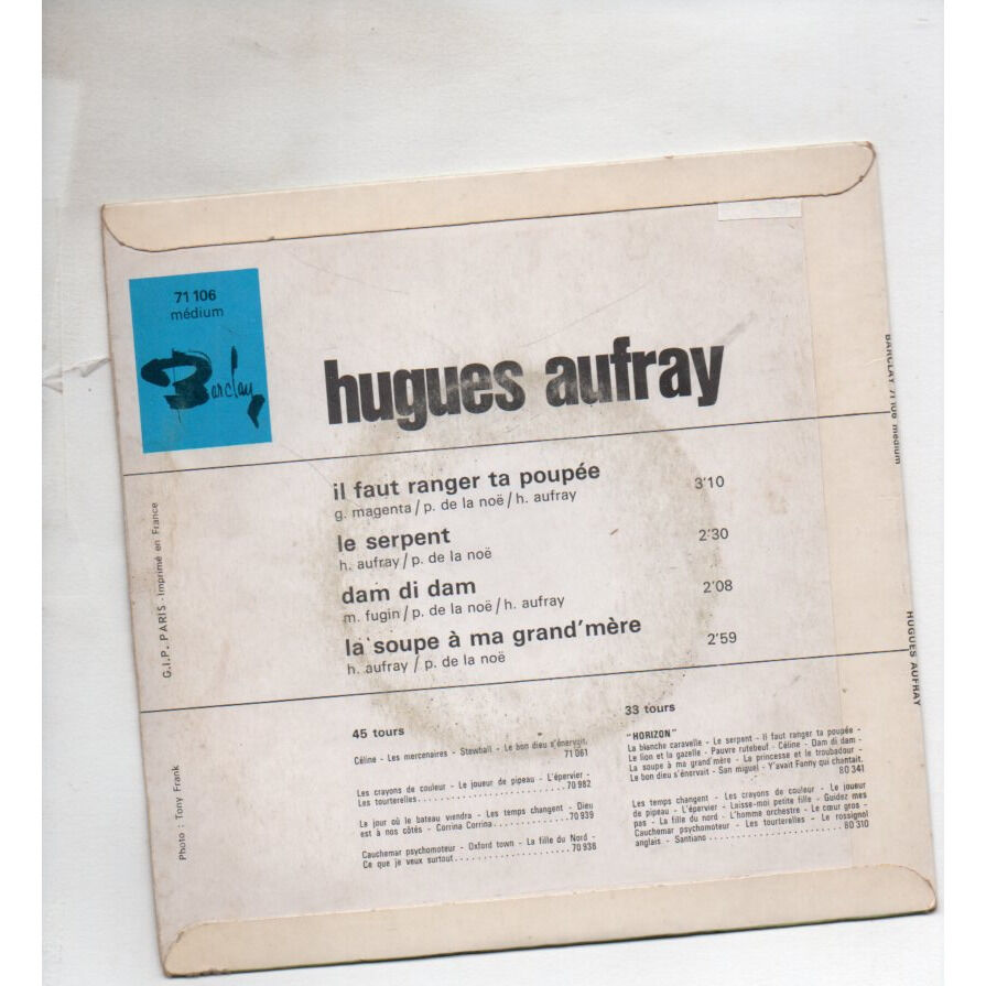 Il faut ranger ta poupée / le serpent / dam di dam / la soupe à ma ...