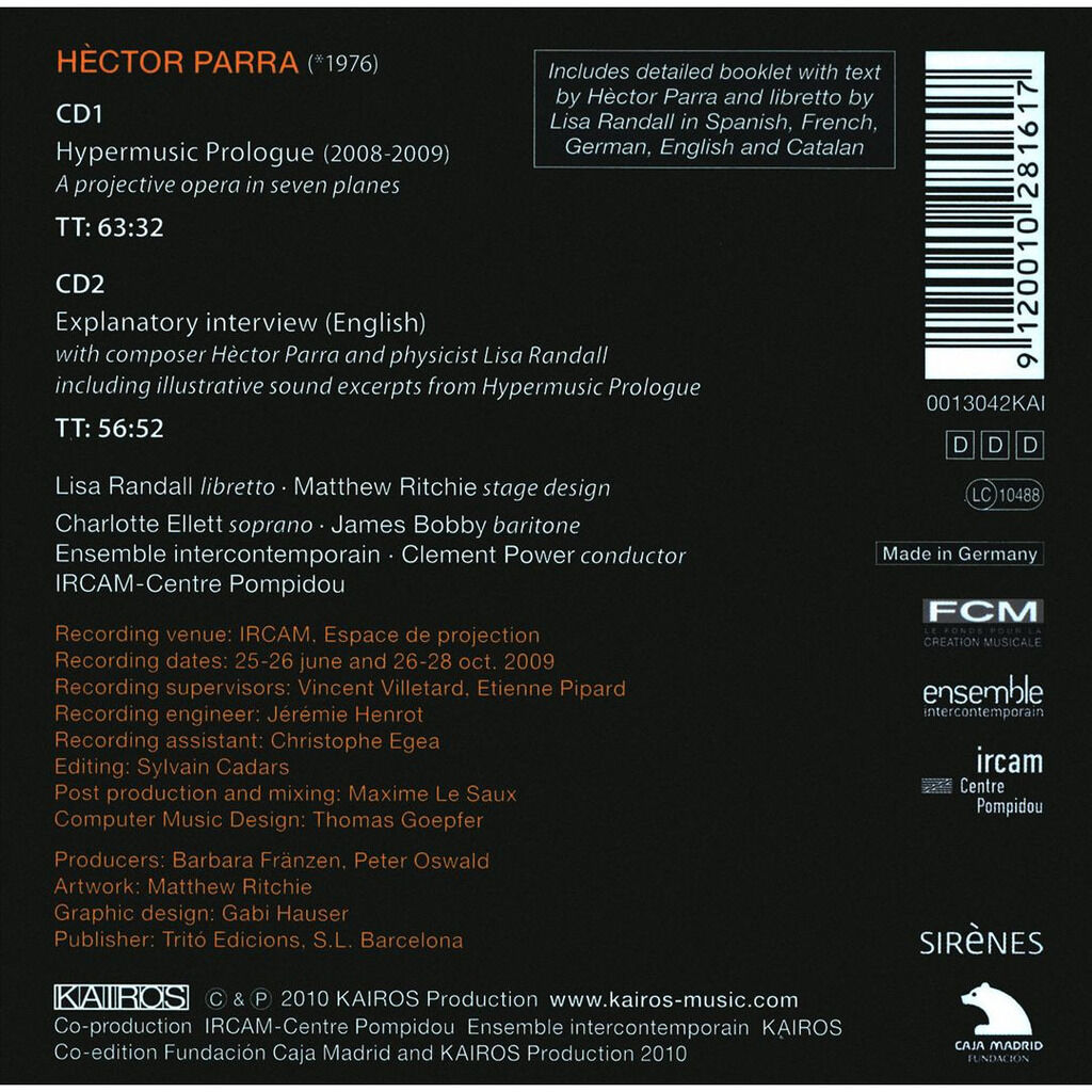 Hypermusic prologue - a projective opera in seven planes / lisa randall ...