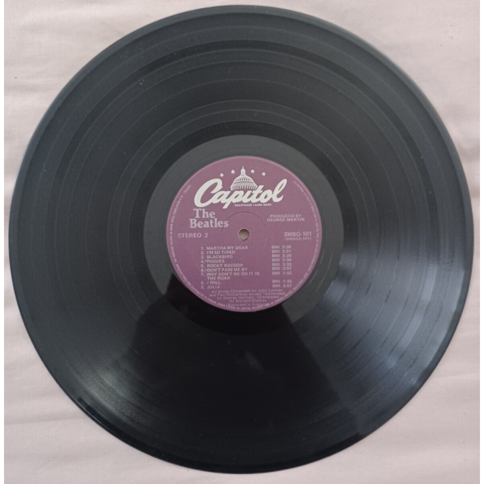 The beatles the white album 1968 vinyl capitol swbo-101 purple label ...