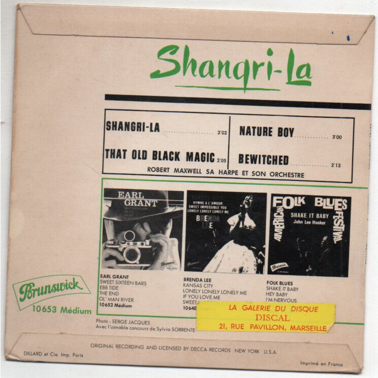 Shangri la / that old black magic / nature boy / bewitched de Robert ...