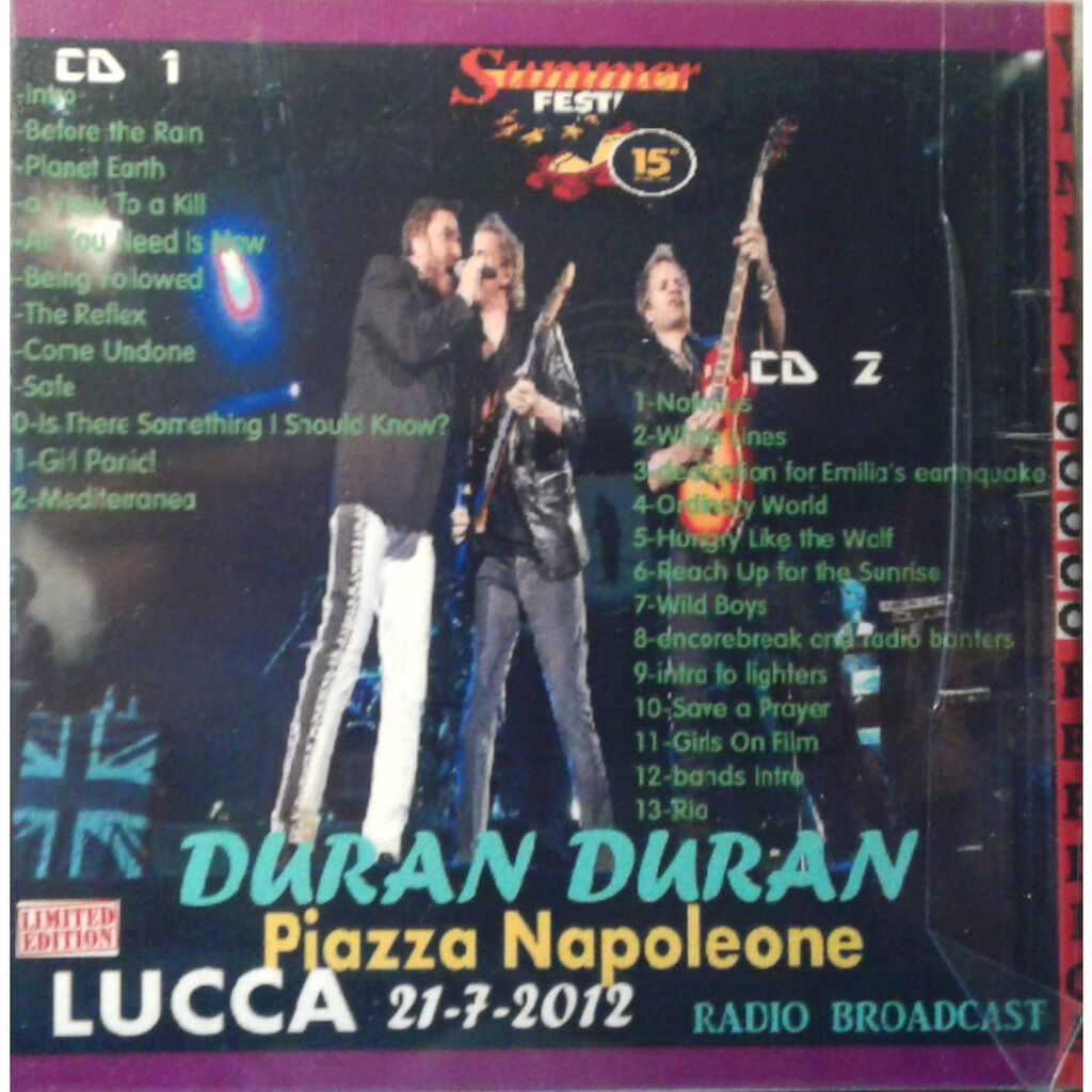 Live at 'piazza napoleone' (lucca it 21.07.2012) de Duran Duran, CD x 2 ...