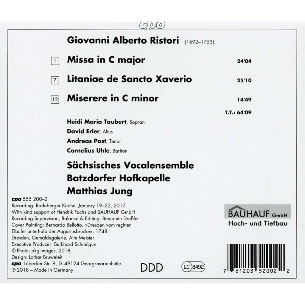Missa; litaniae; miserere / heidi maria taubert, david erler, andreas ...
