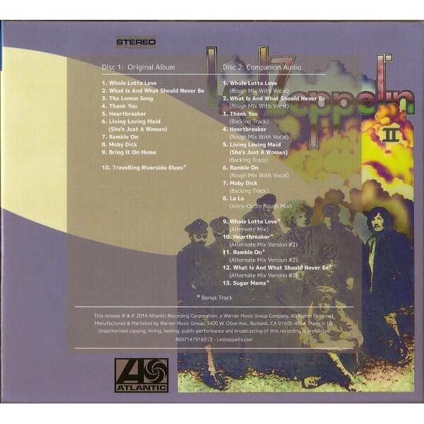 Led zeppelin ii 2cd remastered deluxe digipak de Led Zeppelin, CD x 2 ...