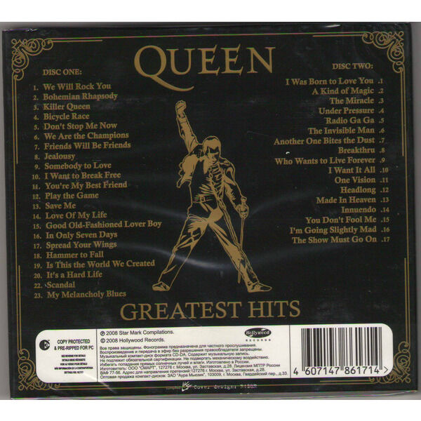 The greatest hits 2cd de Queen, CD x 2 chez cdworldwide - Ref:127331033