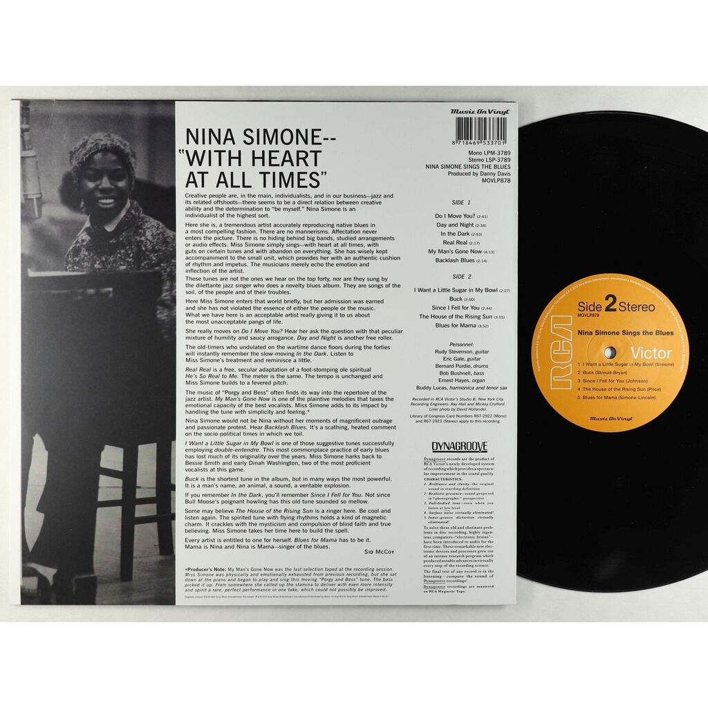 Nina simone sings the blues de Nina Simone Buddy Lucas Eric Gale Rudy ...