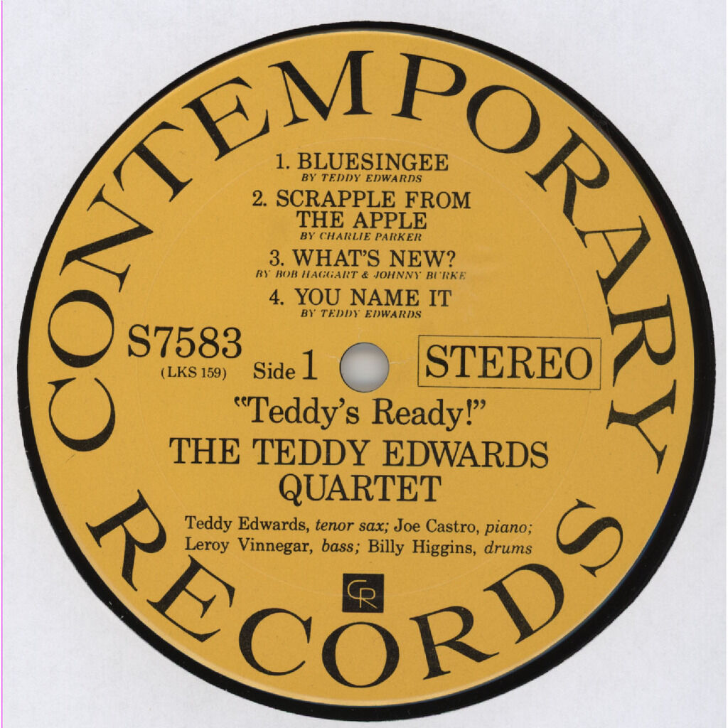 Teddy's ready! (stereo) de Teddy Edwards Quartet, 33T chez ubik76 - Ref ...
