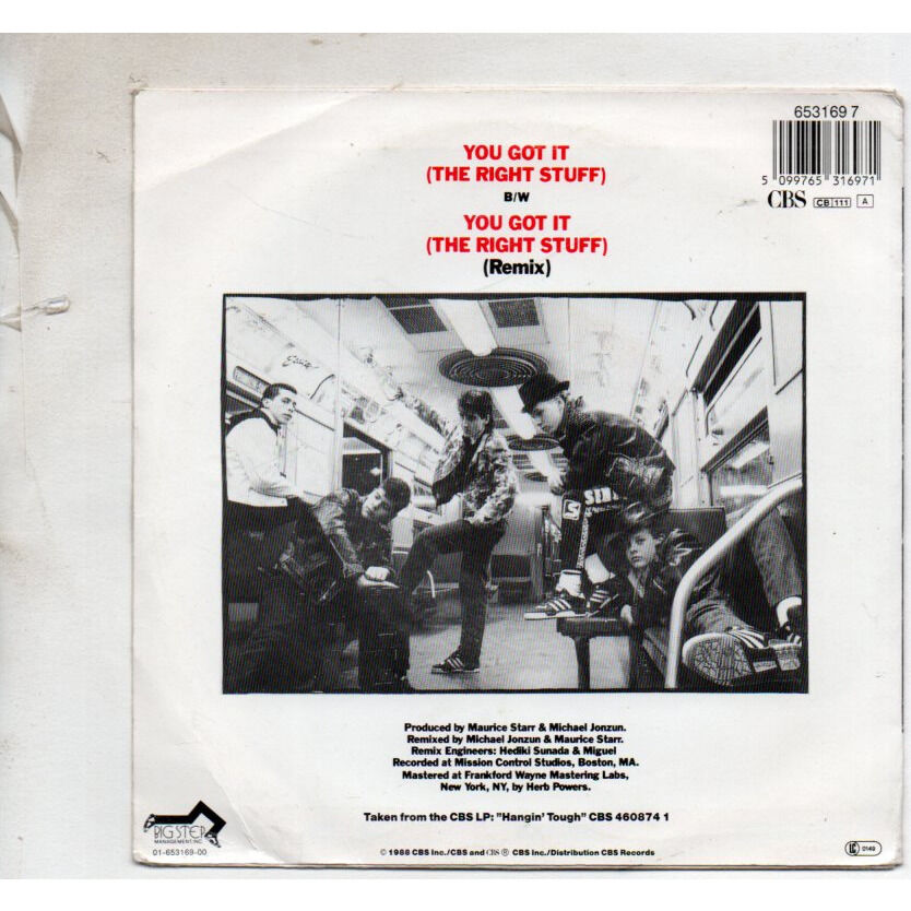 You got it (the right stuff) / you got it (the right stuff) (remix) de ...