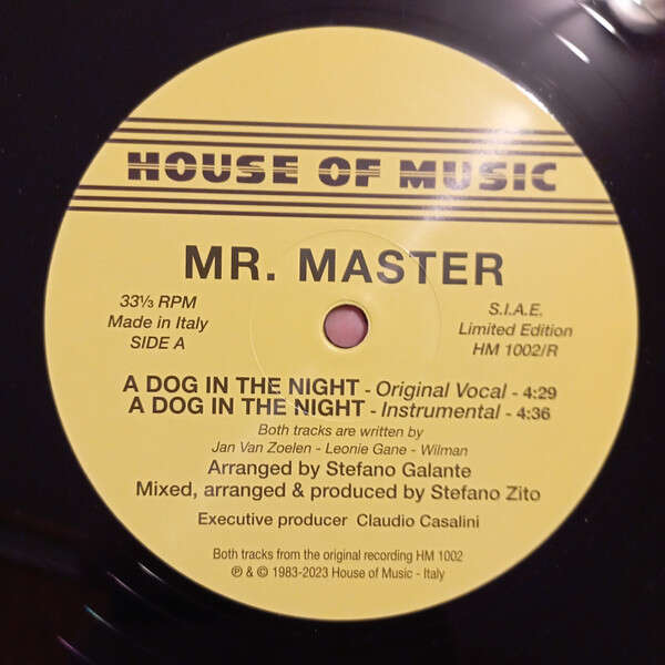 Mr. MASTER a dog in the night, 33T en vente sur PhilBoogieTimes