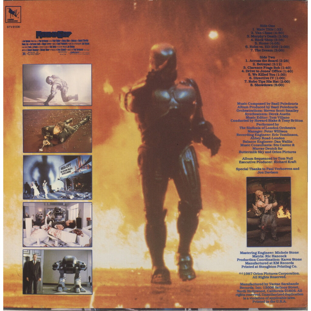 Robocop bande originale du film de paul verhoeven de Basil Poledouris ...