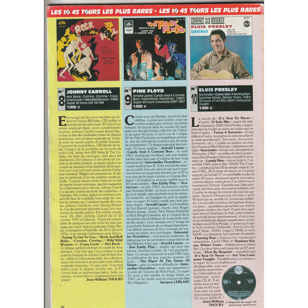 Arnold layne de Pink Floyd, EP chez rockinronnie - Ref:117726040