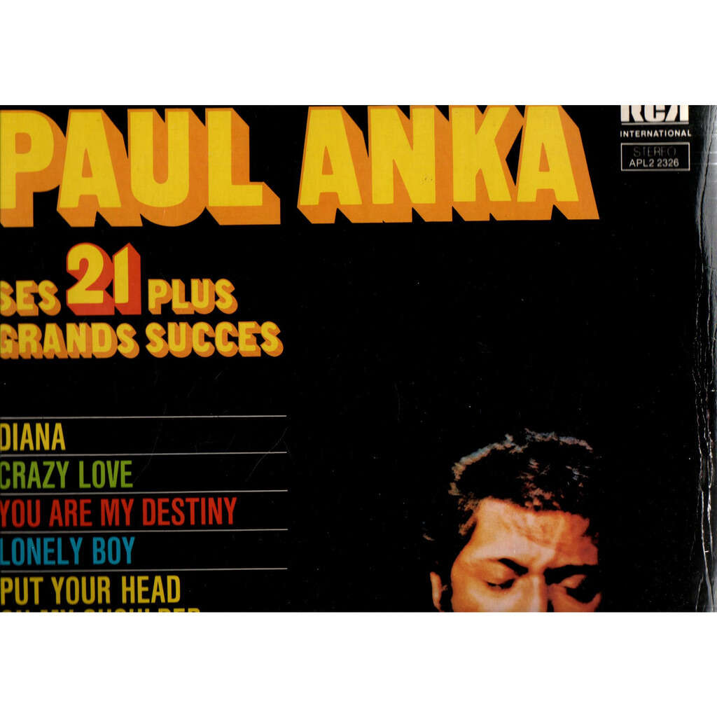 Ses 21 plus grands succès, greatest hits de Paul Anka, Double 33T ...