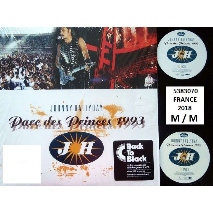 Parc des princes 1993 de Johnny Hallyday, Double 33T Gatefold chez barni2 - Ref:127680728