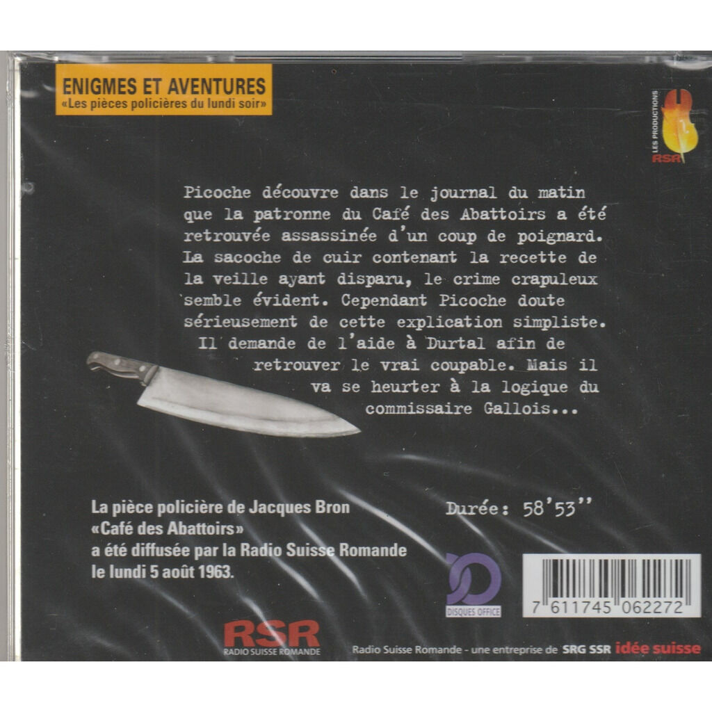 Enigmes et aventures - café des abattoirs - Roland Durtal, Isabelle ...