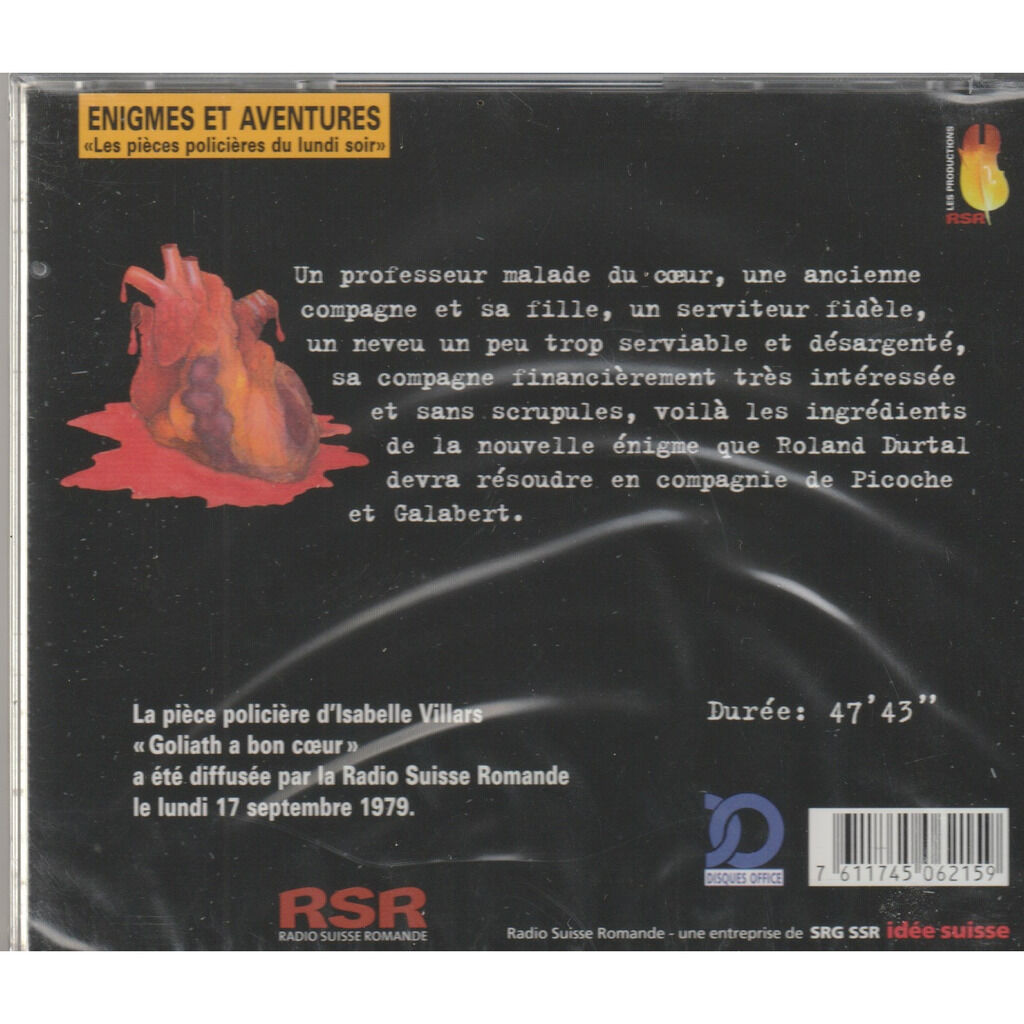 Enigmes et aventures - goliath a bon coeur - Roland Durtal, Isabelle ...