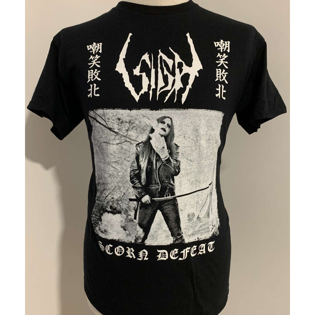 SIGH scorn defeat - samurai, T-SHIRT for sale on osmoseproductions.com