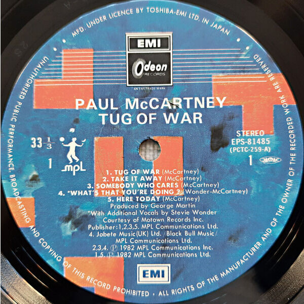 Tug of war de Paul Mccartney Stevie Wonder George Linda Mccartney ...