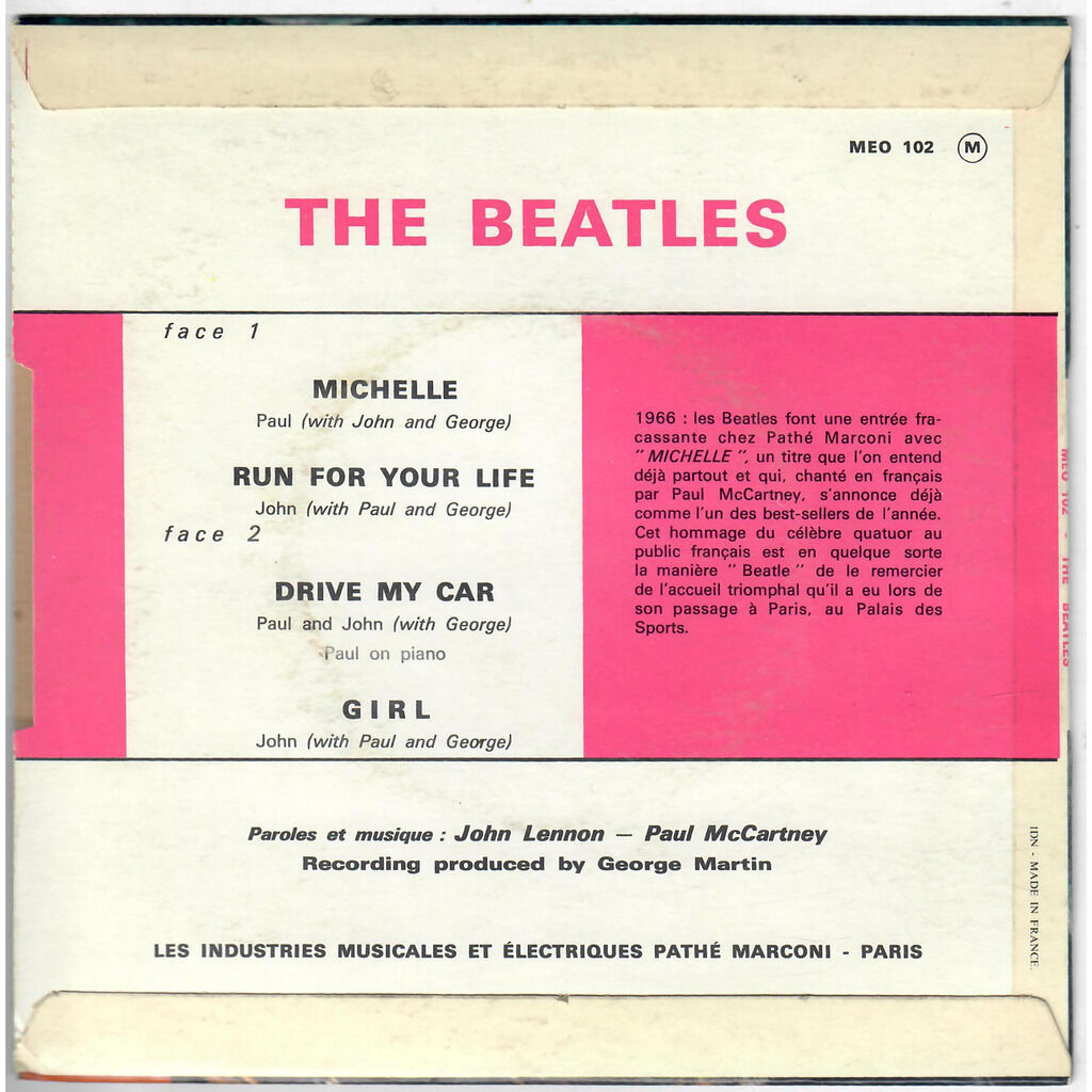 Michelle - The Beatles - ( 7'' 1枚 ) - セラー： sasham67 - Id:1747999044