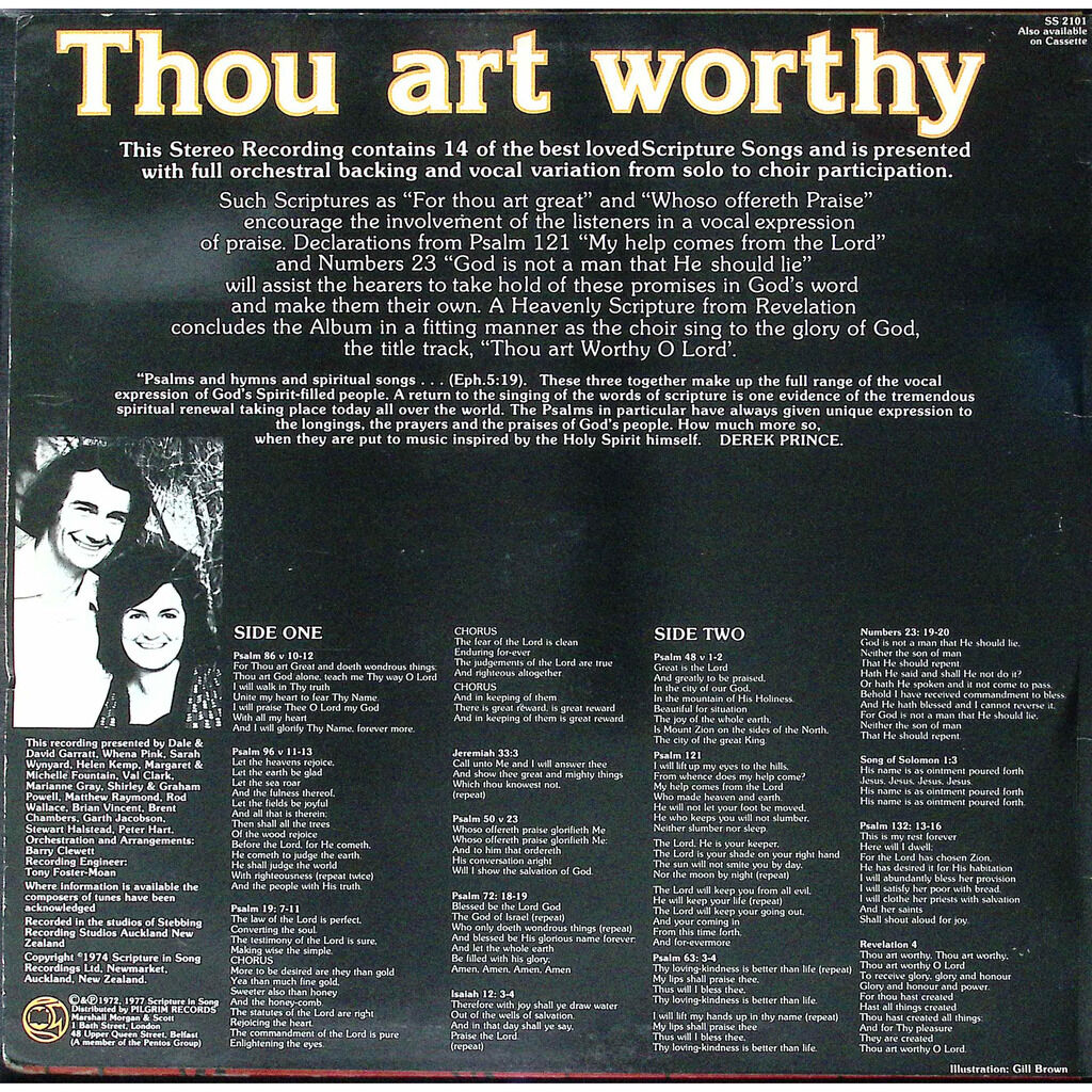 Thou art worthy by Dale & David Garratt, LP with mabuse - Ref:128086343