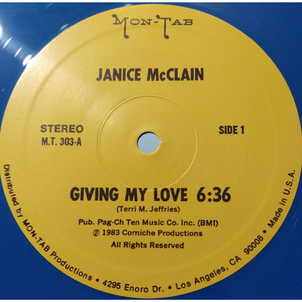 JANICE MCCLAIN giving my love ( colored ), 12 inch 33 rpm for sale on ...