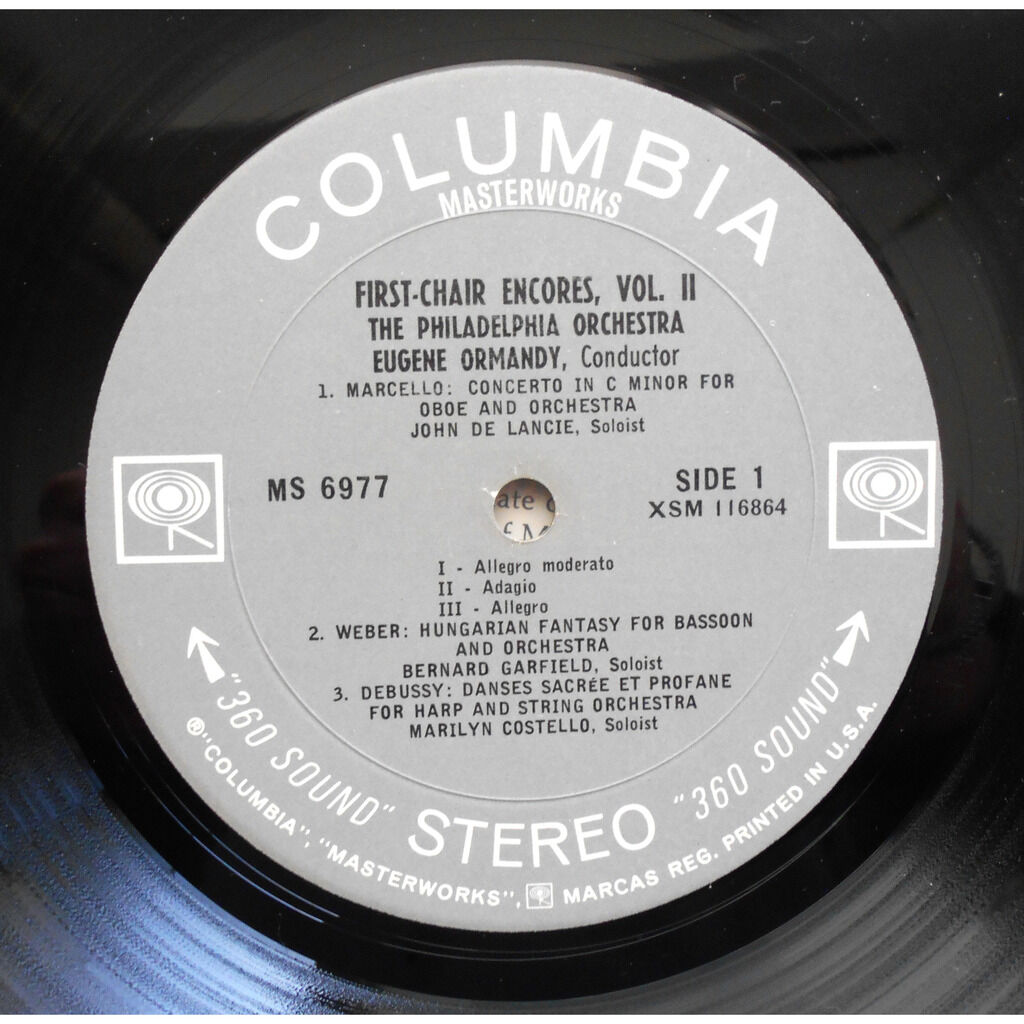 Debussy bloch creston - first chair encores vol.2 - Eugene Ormandy ...