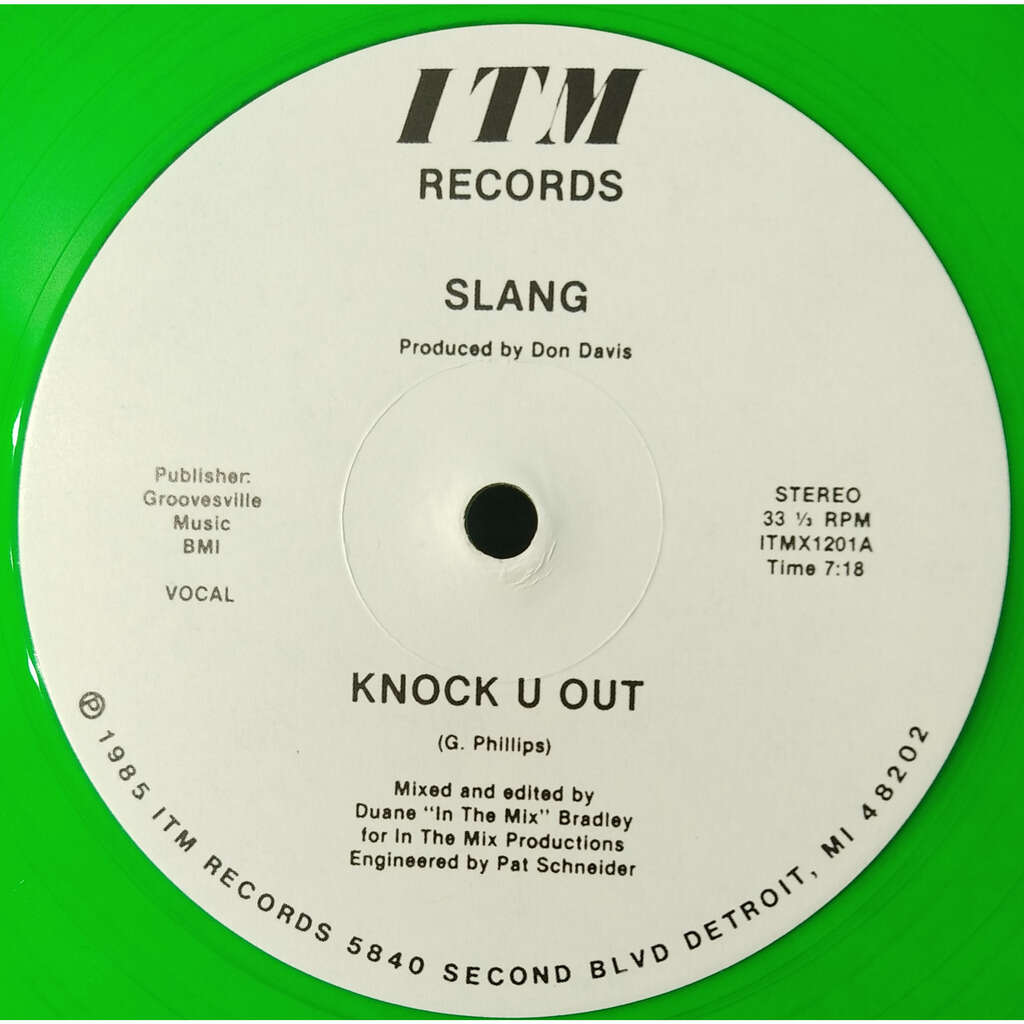 SLANG knock u out ( colored ) , 12 inch 33 rpm for sale on PhilBoogieTimes
