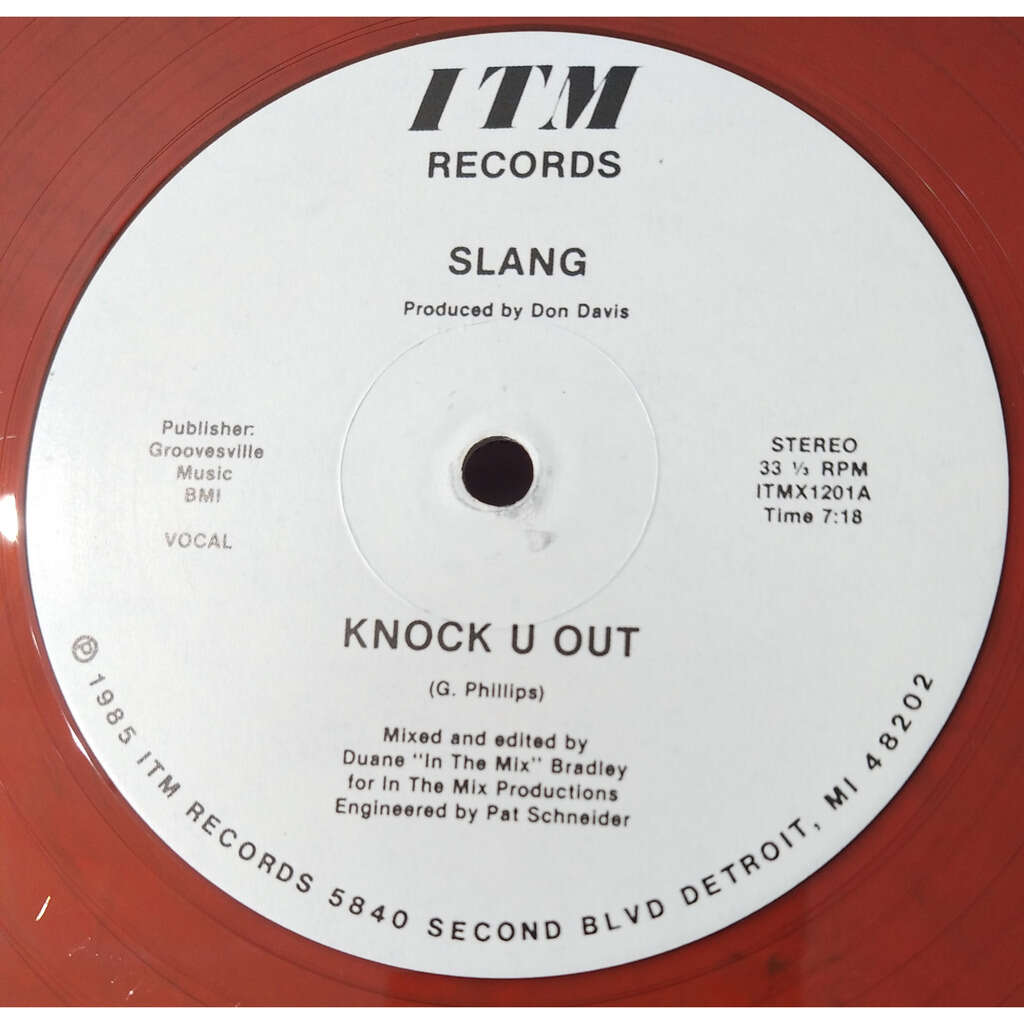 SLANG knock u out ( colored ) , Maxi 33T en vente sur PhilBoogieTimes