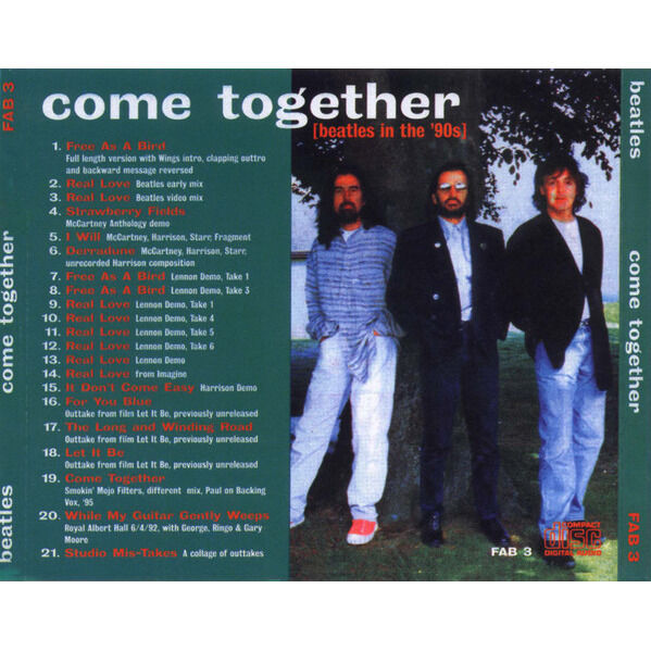 Come together (beatles in the '90s) de The Beatles, CD chez todairecords - Ref:128450914