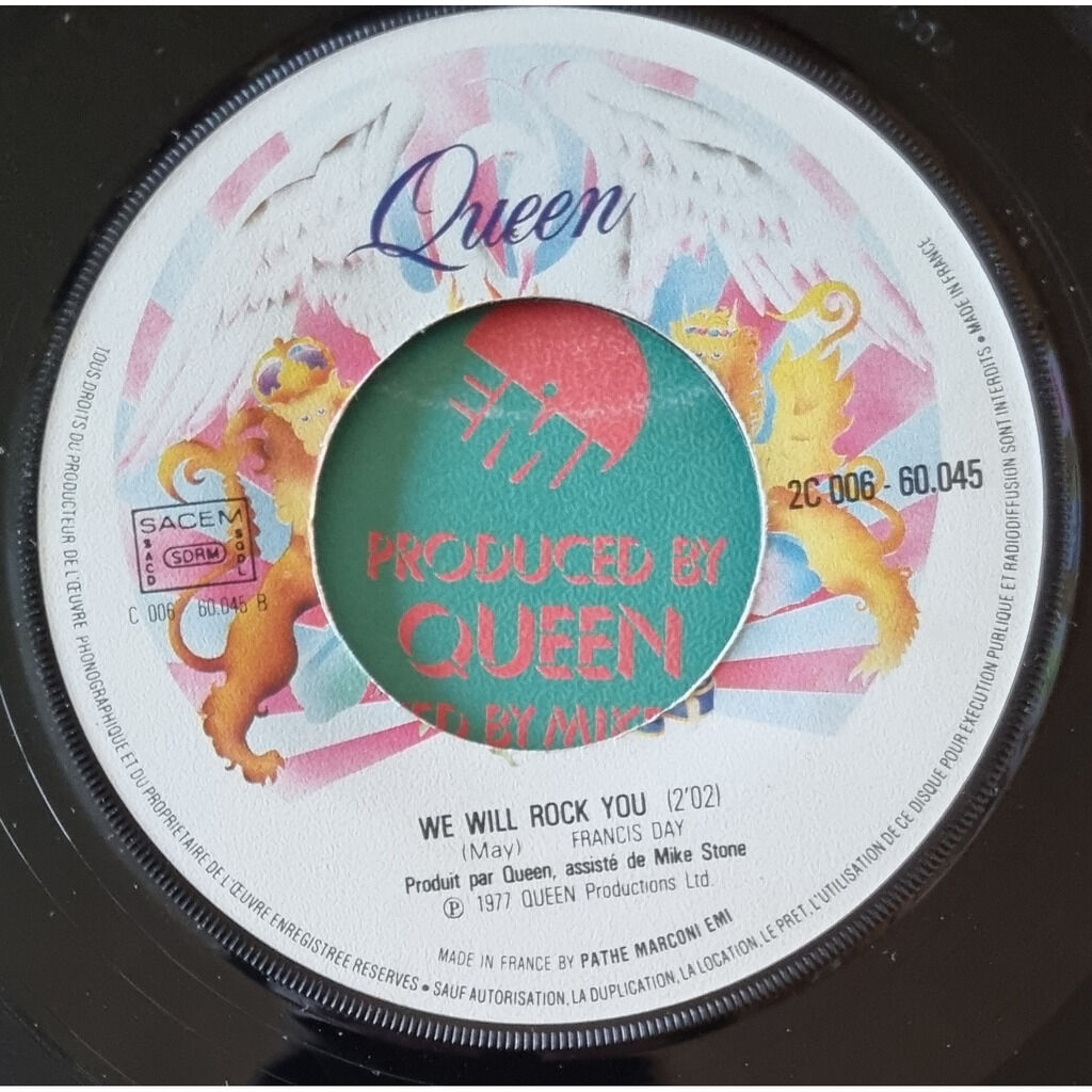 We will rock you - we are the champions de Queen, SP chez neil93 - Ref ...