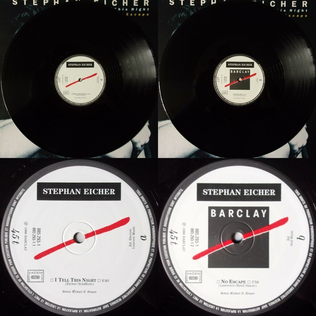 I tell this night (extended version) / no escape (dance mix) de Stephan ...